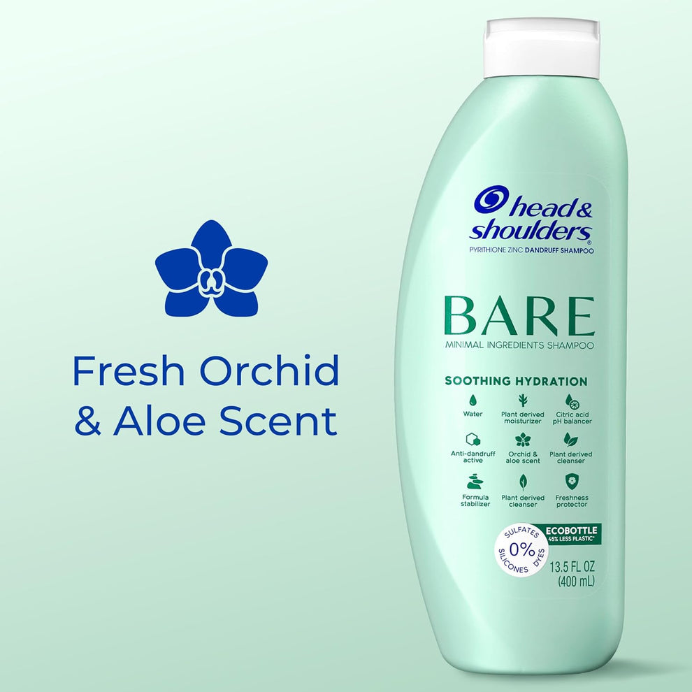 Head & Shoulders BARE Soothing Hydration Dandruff Shampoo – 13.5 fl oz ...