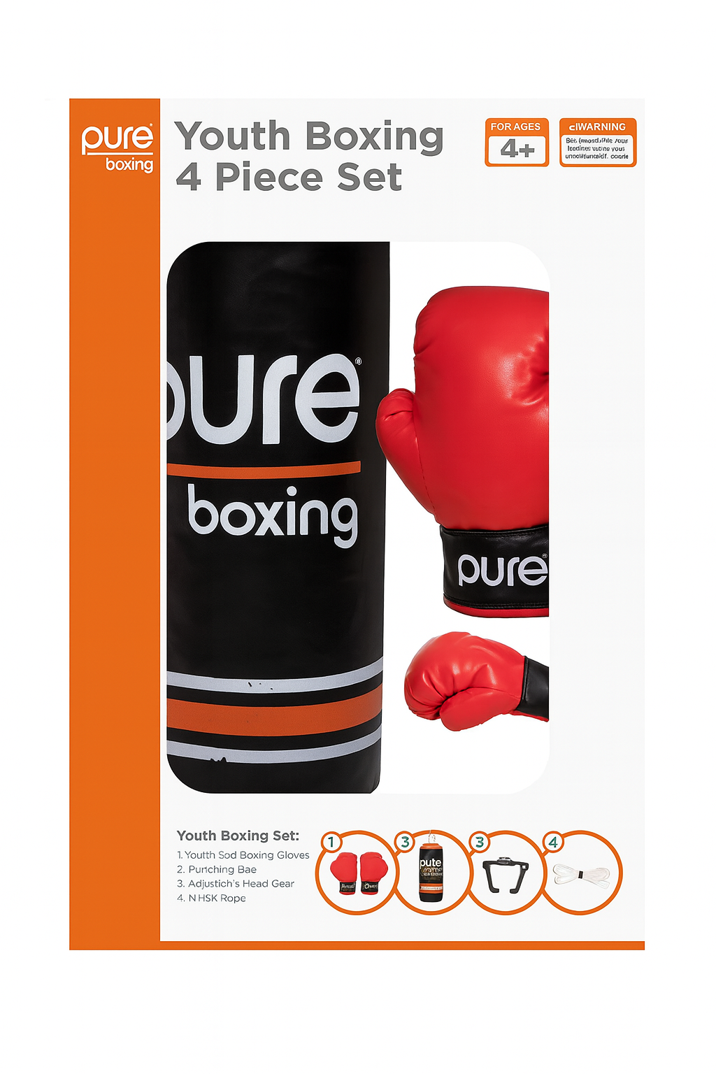 Pure Boxing Youth Boxing 4 Piece Set – Big Willys
