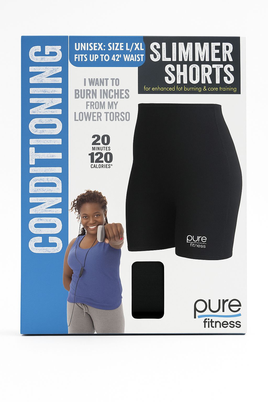 Pure Fitness Slimmer Shorts – Unisex L/XL-Wholesale – Big Willy's Wholesale