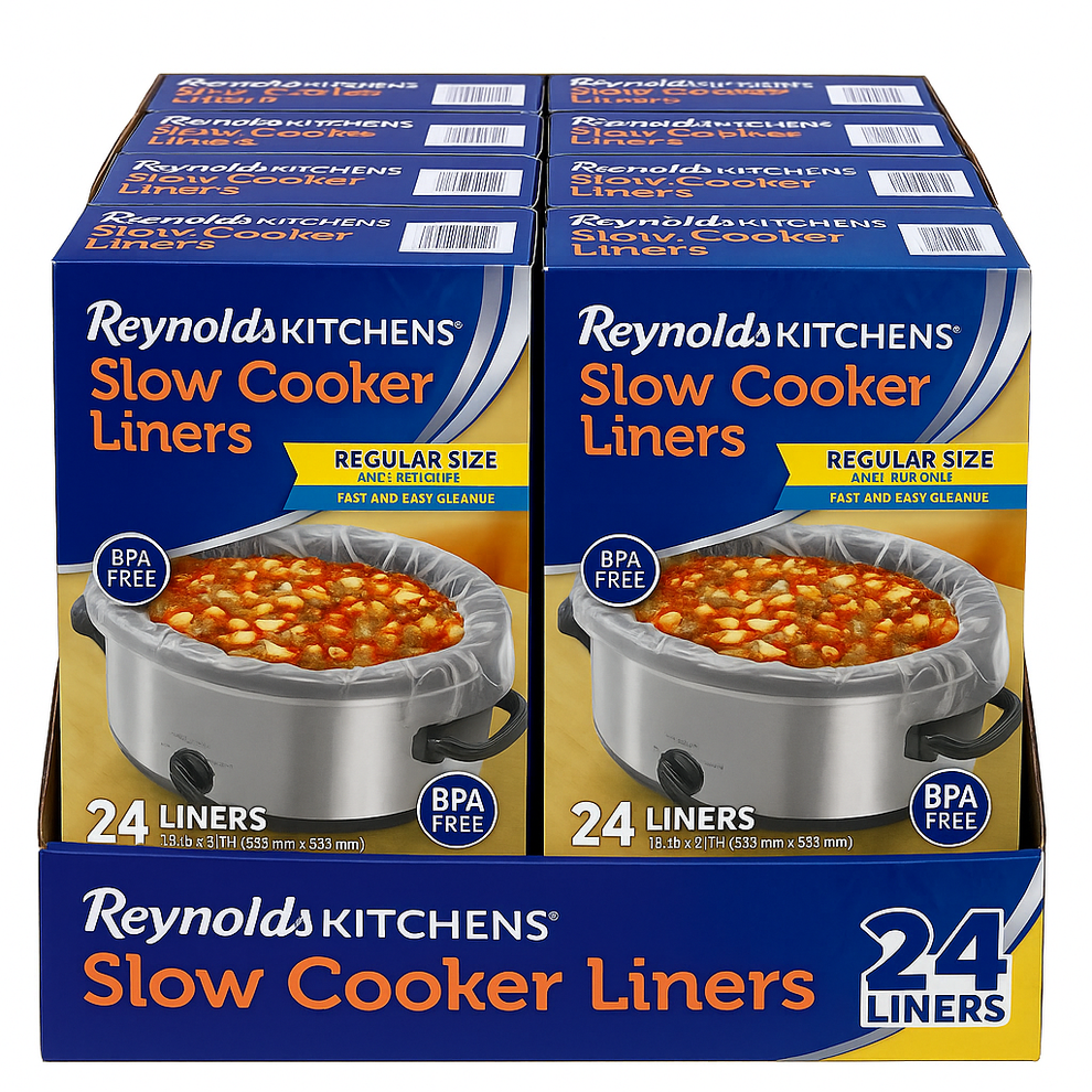 Reynolds Kitchens Slow Cooker Liners 24ct – BPA-Free Bags for 3–8 Quart ...
